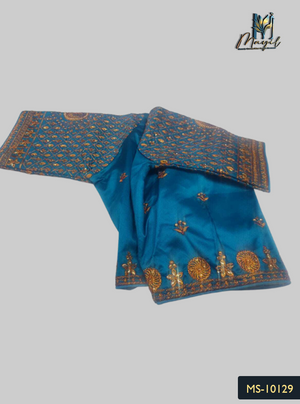 Shop Sky Blue Aari Work Blouse | Mayil Sarees UK